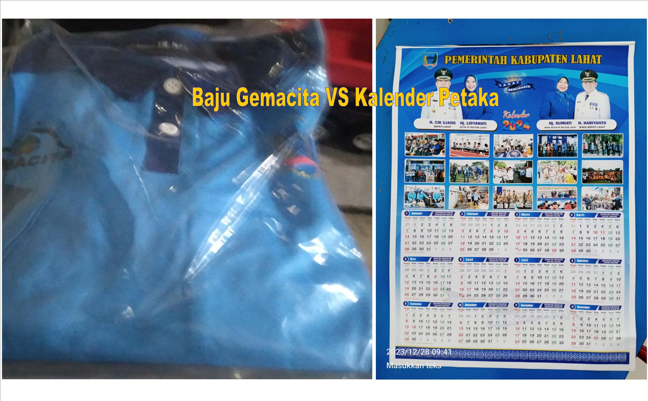 Gemacita Klaim Kalender Bergambar Mantan Bupati Lahat itu Kerja Relawan ...